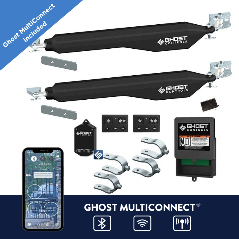 SMART DUAL AUTOMATIC GATE OPENER KIT BUNDLE DD2U + AXMC-R – Pro-Ghost Controls