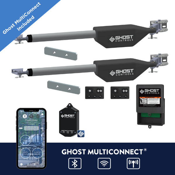 SMART GHOST PRO DUAL AUTOMATIC GATE OPENER KIT BUNDLE LDM2 + AXMC-R – Pro-Ghost Controls