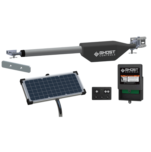 GHOST PRO Single Automatic Gate Opener Kit w 10 Watts Solar Bundle ...