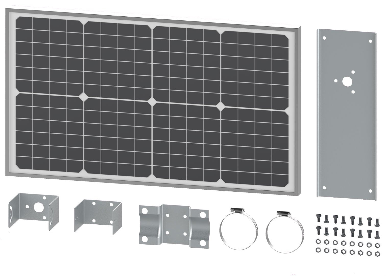 AX30 30 Watt Monocrystalline Solar Panel Kit | Ghost Controls - Pro ...